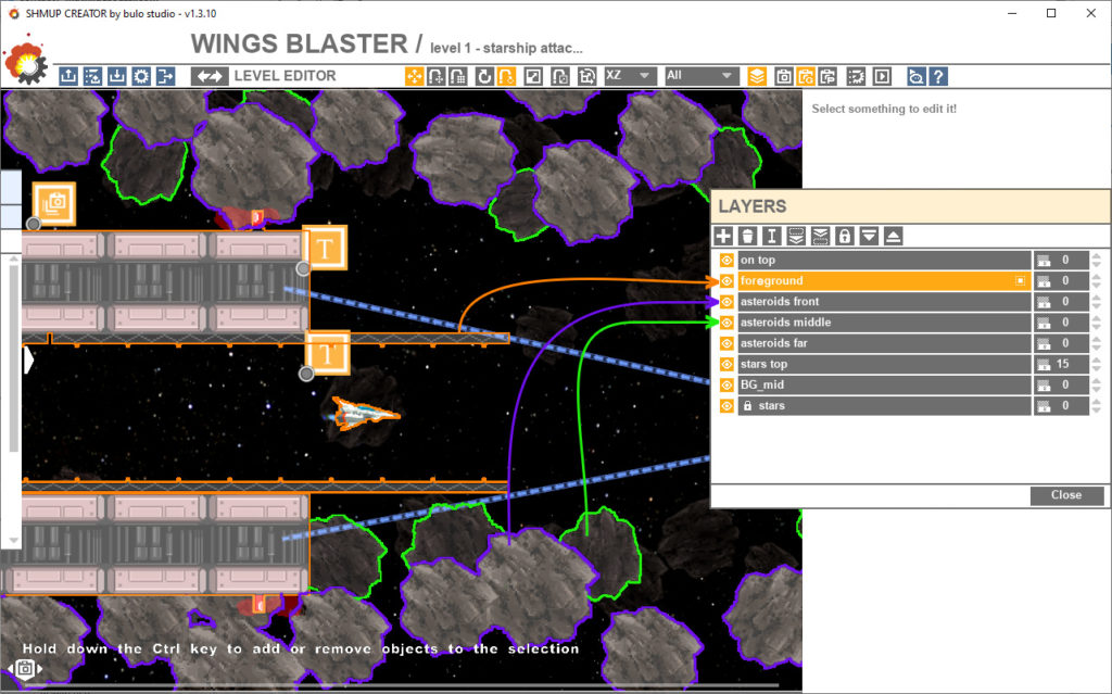 Layer editor – SHMUP Creator