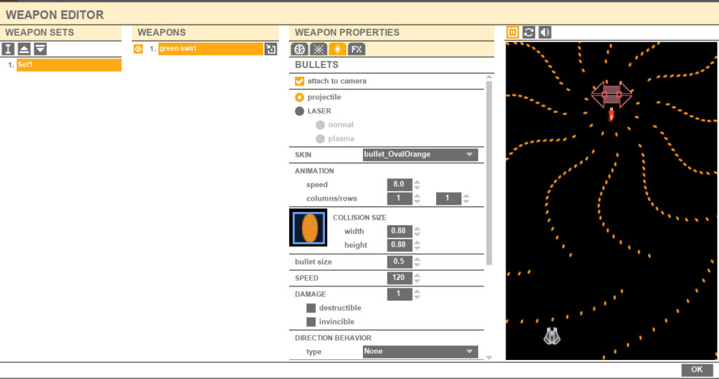 Weapon Editor – SHMUP Creator
